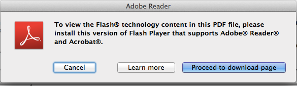 Adobe Reader is installed. Why am I getting an error message?