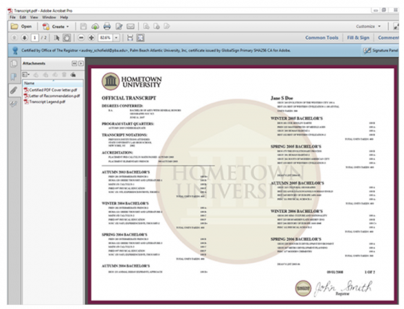 How do I access my electronic transcript?